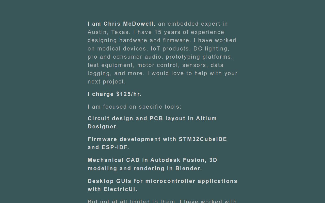 Chris McDowell - Embedded Engineer